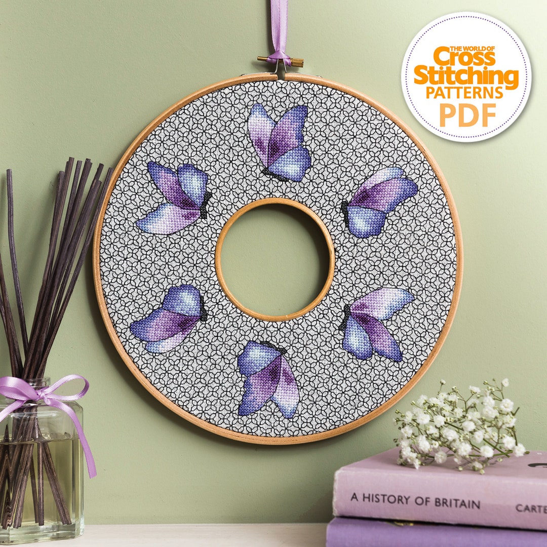 Blackwork Butterfly Cross Stitch Pattern PDF Chart Instant Download ...