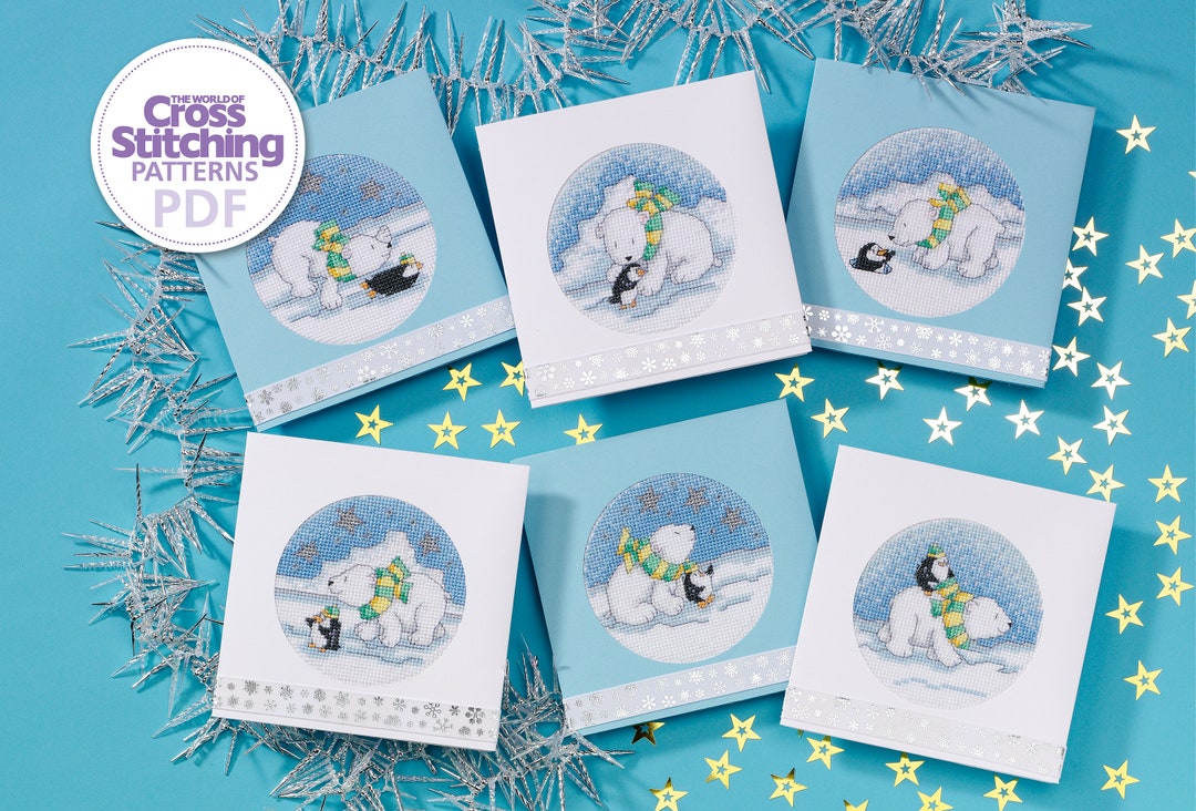 Polar Pals Animal Cross Stitch Pattern PDF Chart Instant Download Set 6 ...