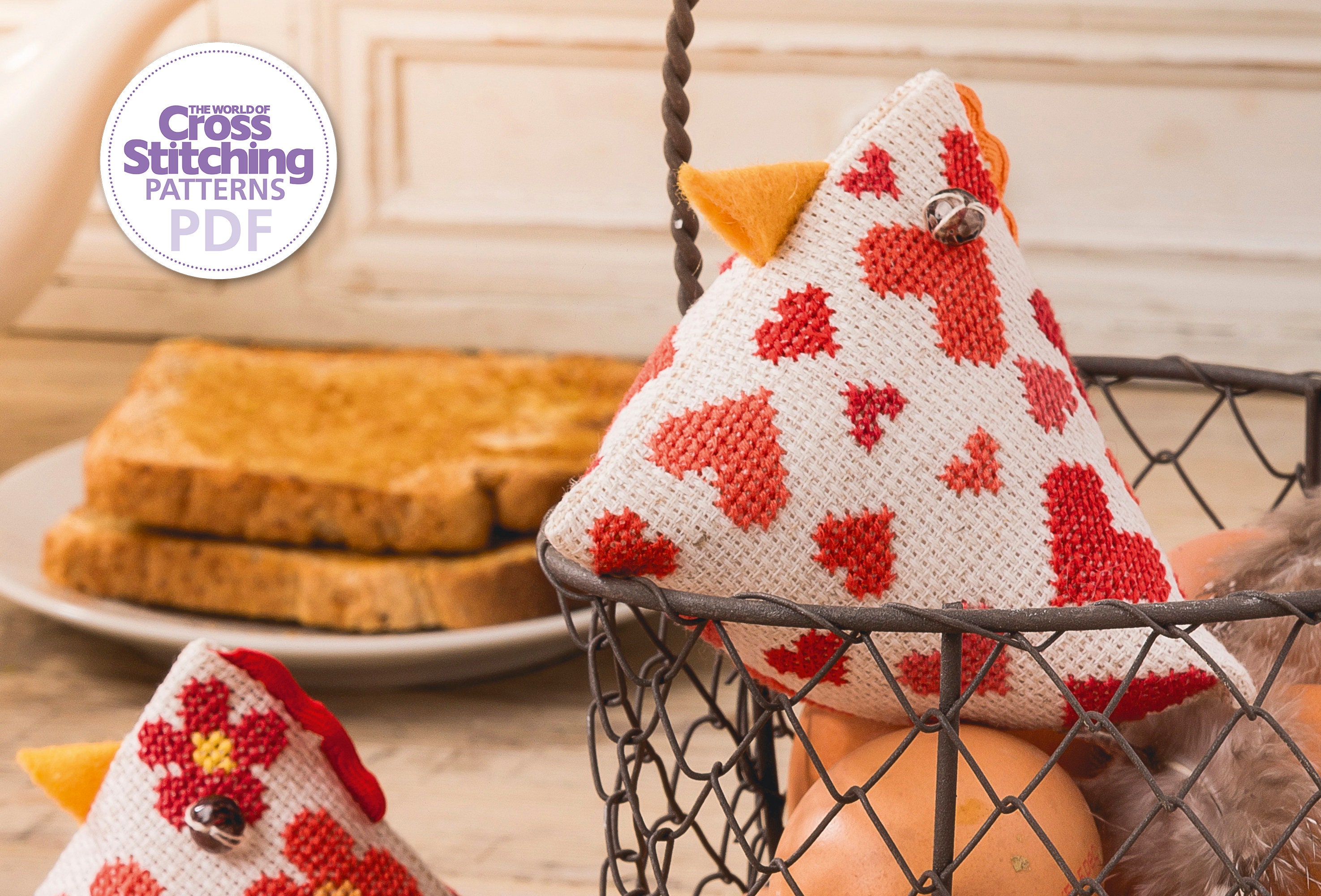 3D Humbug Chickens Cross Stitch Patterns PDF Charts Instant - Etsy