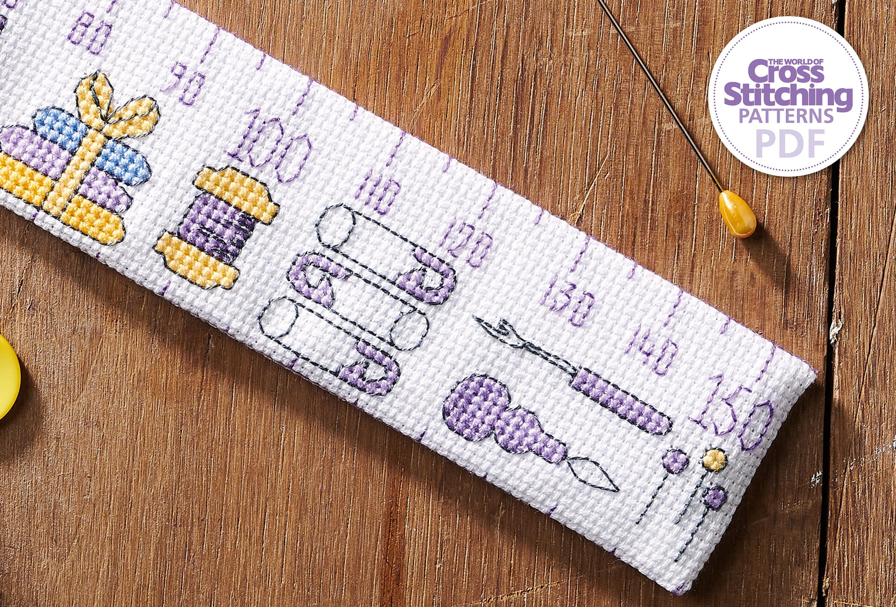Fabric Count Rulers Cross Stitch Patterns PDF Chart Instant Download ...