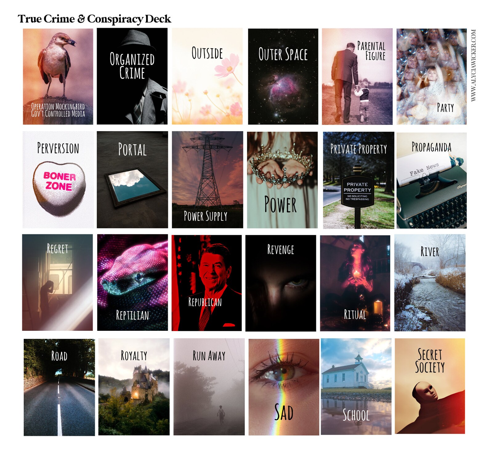 True Crime Oracle & Conspiracy Deck - Etsy Australia