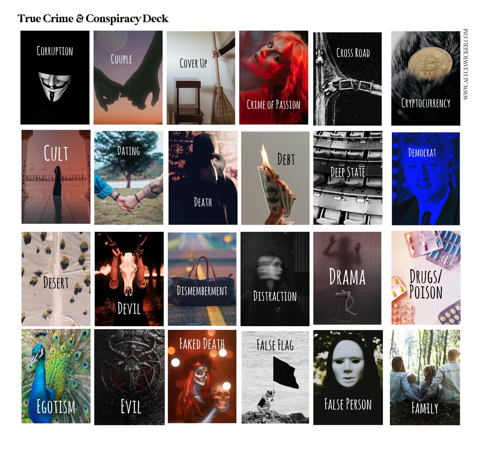 True Crime Oracle & Conspiracy Deck - Etsy Australia