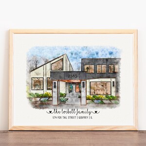 Custom House Portrait | Housewarming Gift | First Home Gift | Home ...