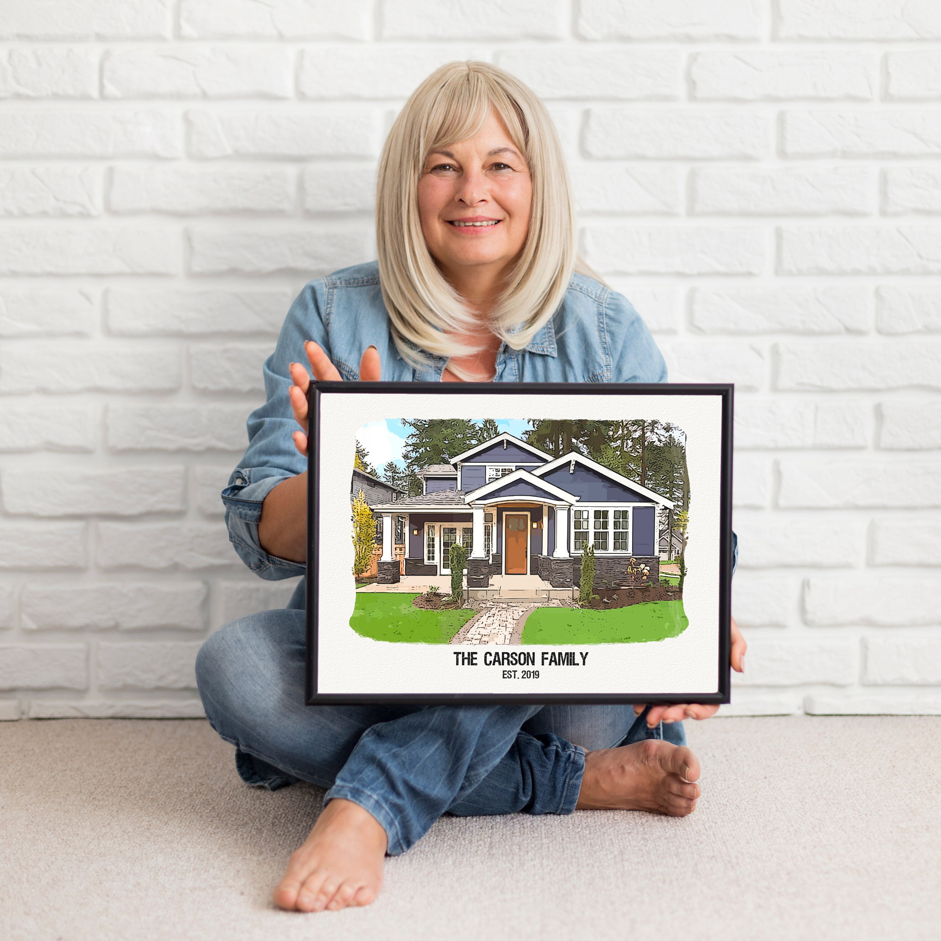 Custom Watercolor House Portrait , Personalized Housewarming Gift ...