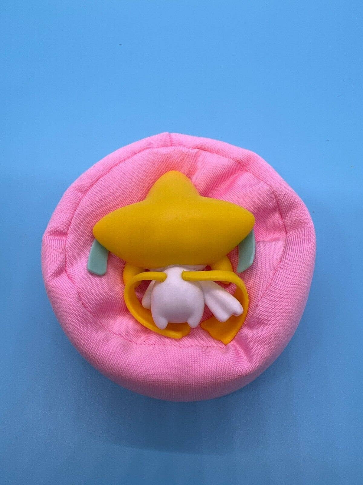 Pokemon Sleeping Jirachi PVC Figure on a Pink Sleeping Bag - Etsy