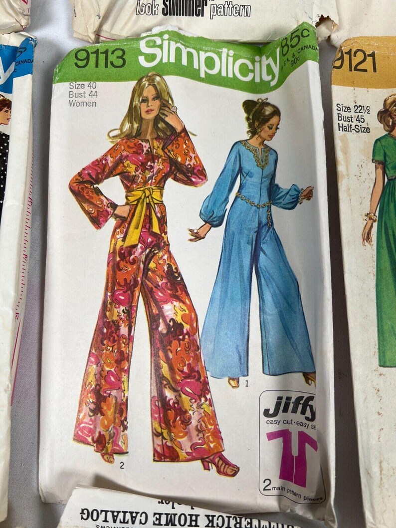 Lot of 9 70s Simplicity Butterick Mccall's Sew Patterns Sizes 38-48 - Etsy