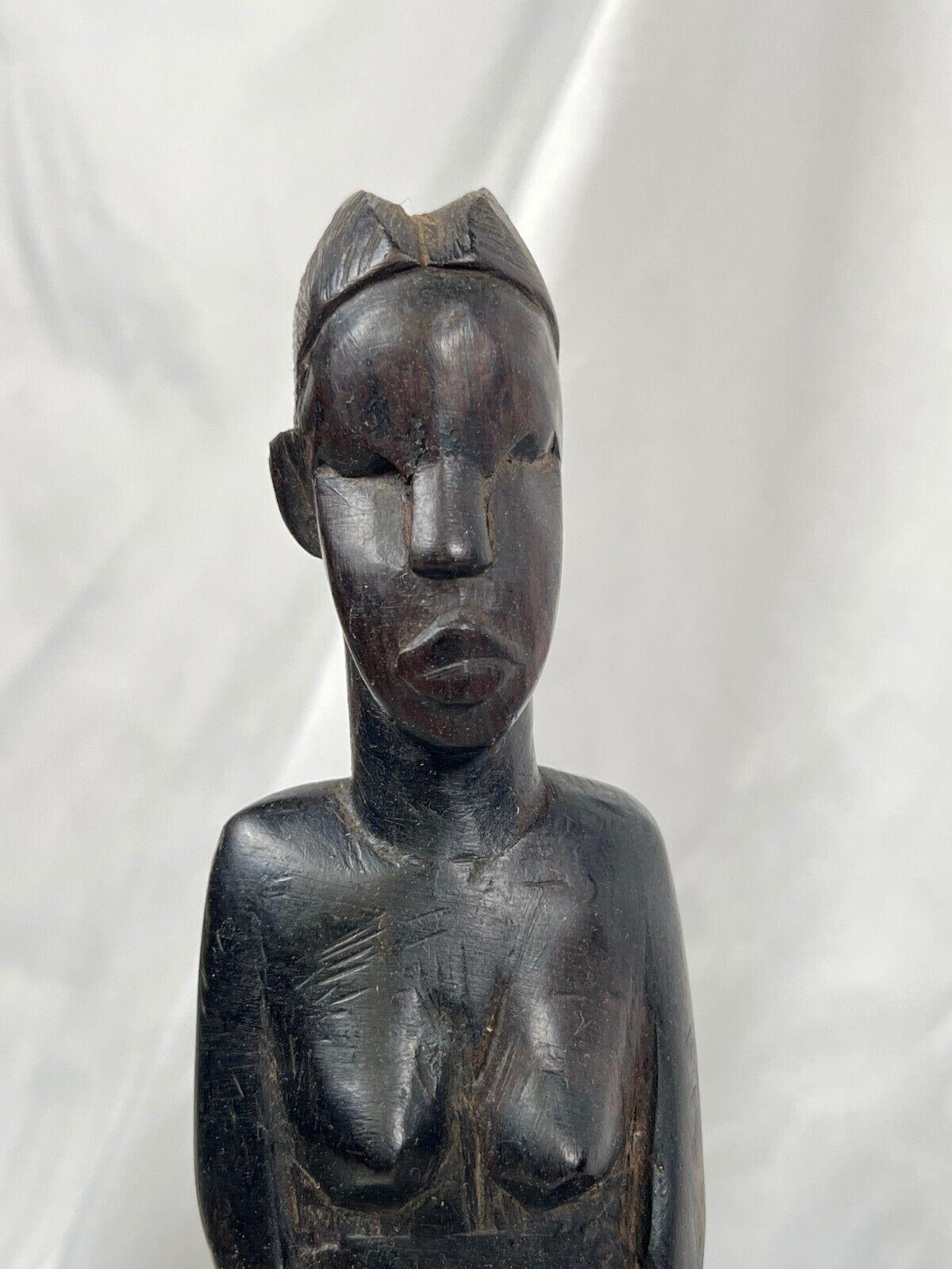 Lot of 5 Vintage Hand Carved Kenya Wooden Statue Figurine Besmo Tribal ...