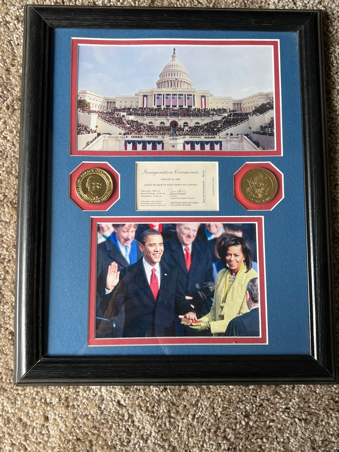 Barack Obama Inauguration Ceremony Invitation Tickets Coins Photos 2009 ...