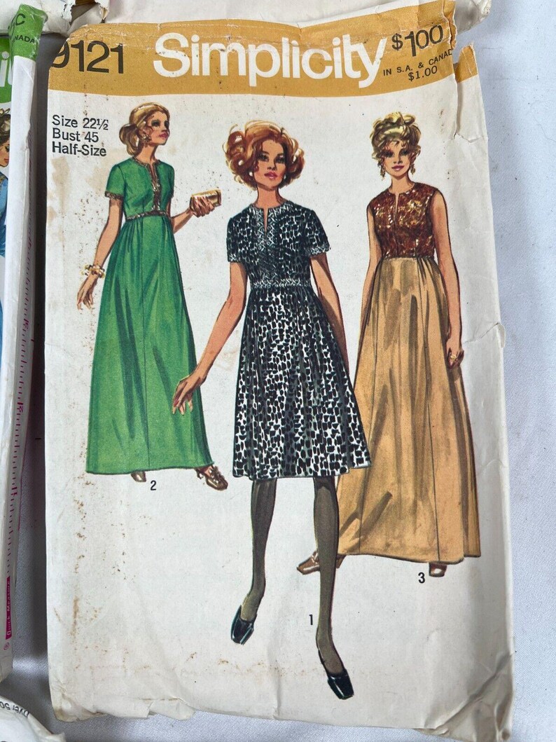 Lot of 9 70s Simplicity Butterick Mccall's Sew Patterns Sizes 38-48 - Etsy