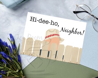 Hi Neighbor Card - Etsy