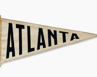 Classic Atlanta Pennant Flag - Etsy