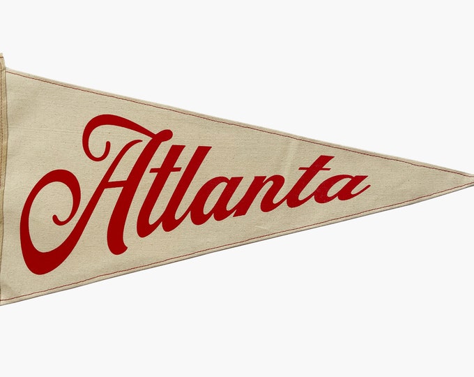 Classic Atlanta Pennant Flag - Etsy