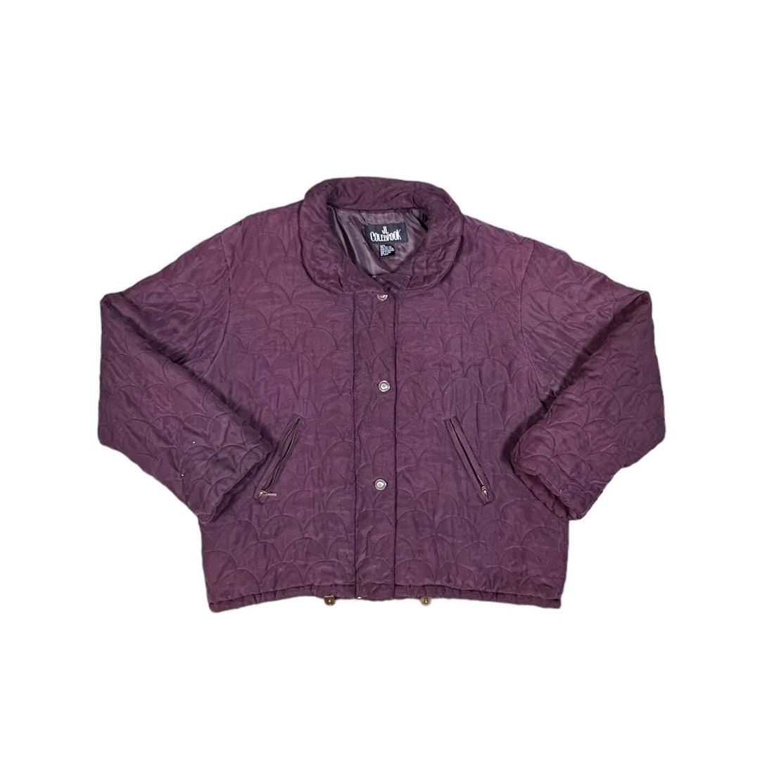 Vintage Womens JL Colebrook Jacket Purple Cotton 1990s - Etsy