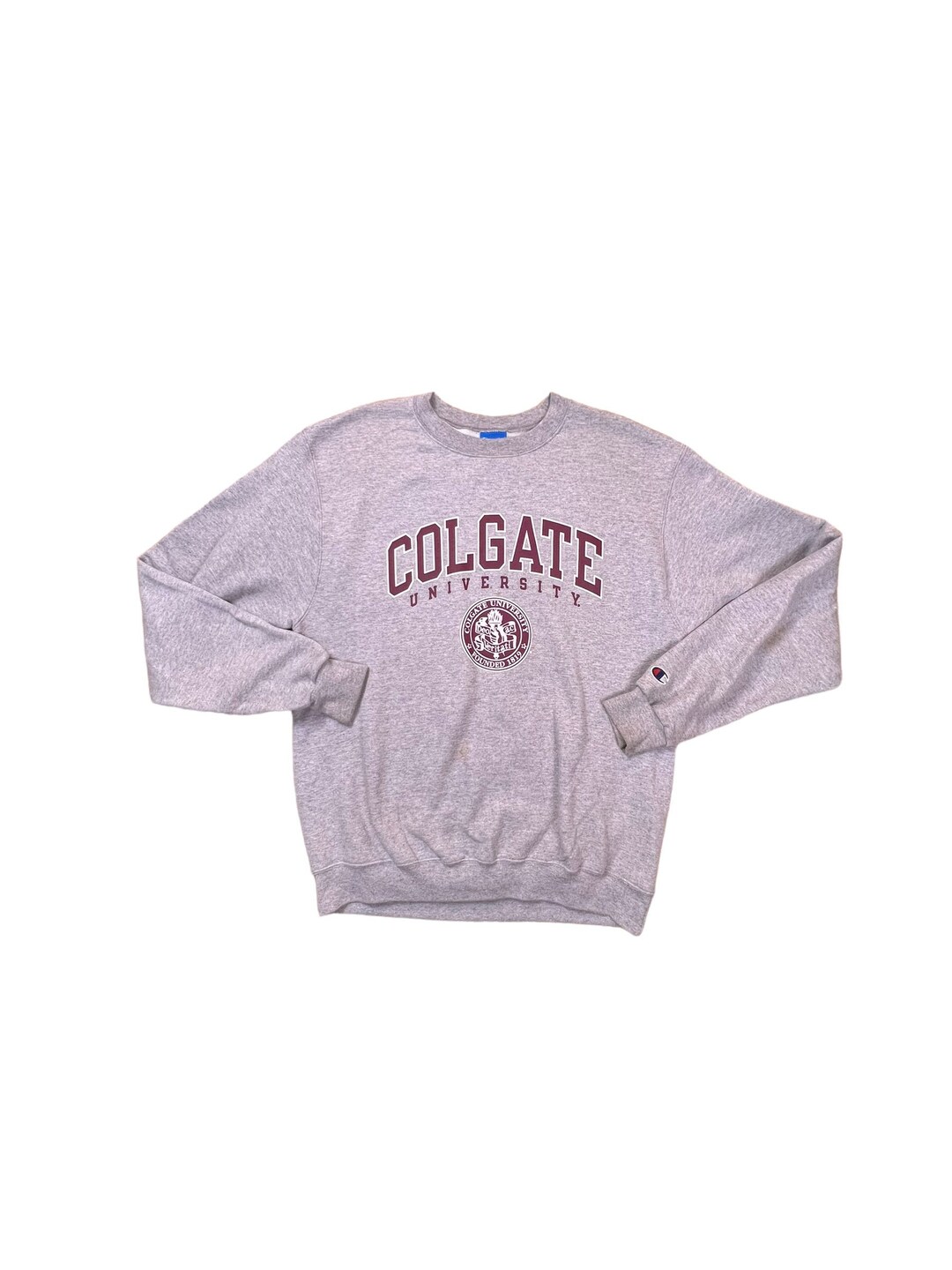 Vintage Mens Colgate University Sweatshirt Grey 2000s Chest 22 Sleeve ...
