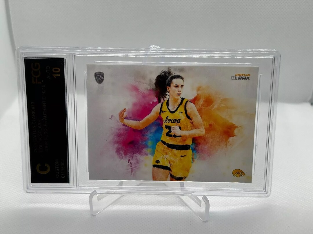 Caitlin Clark 13 Art Card 10/10 John Rudolph Signed FGC Auto 10 - Etsy