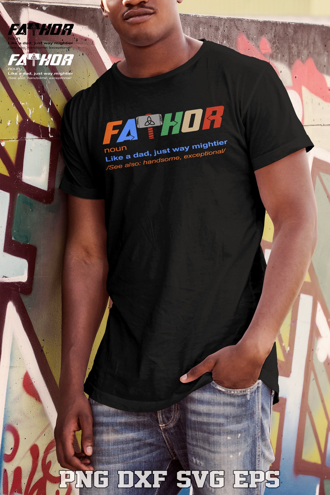 Father / Dad "fathor Noun" Original Shirt Design Png Dxf SVG Eps Iron ...