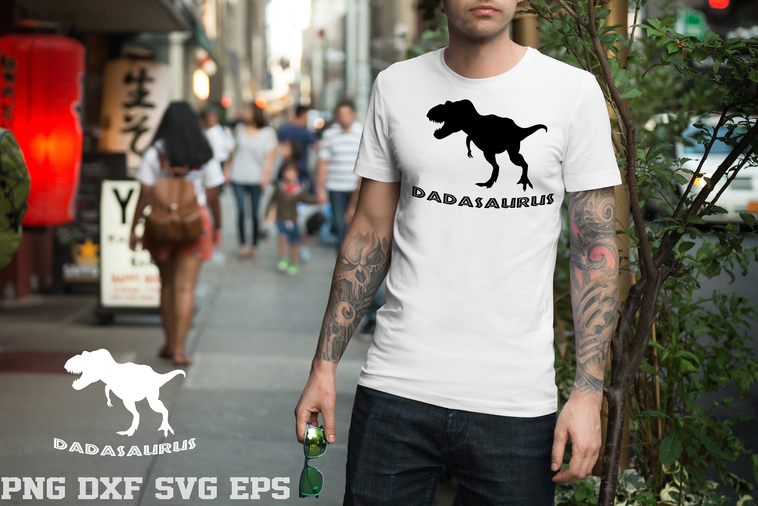 Father / Dad "dadasaurus" Original Shirt Design Png Dxf SVG Eps Iron on ...