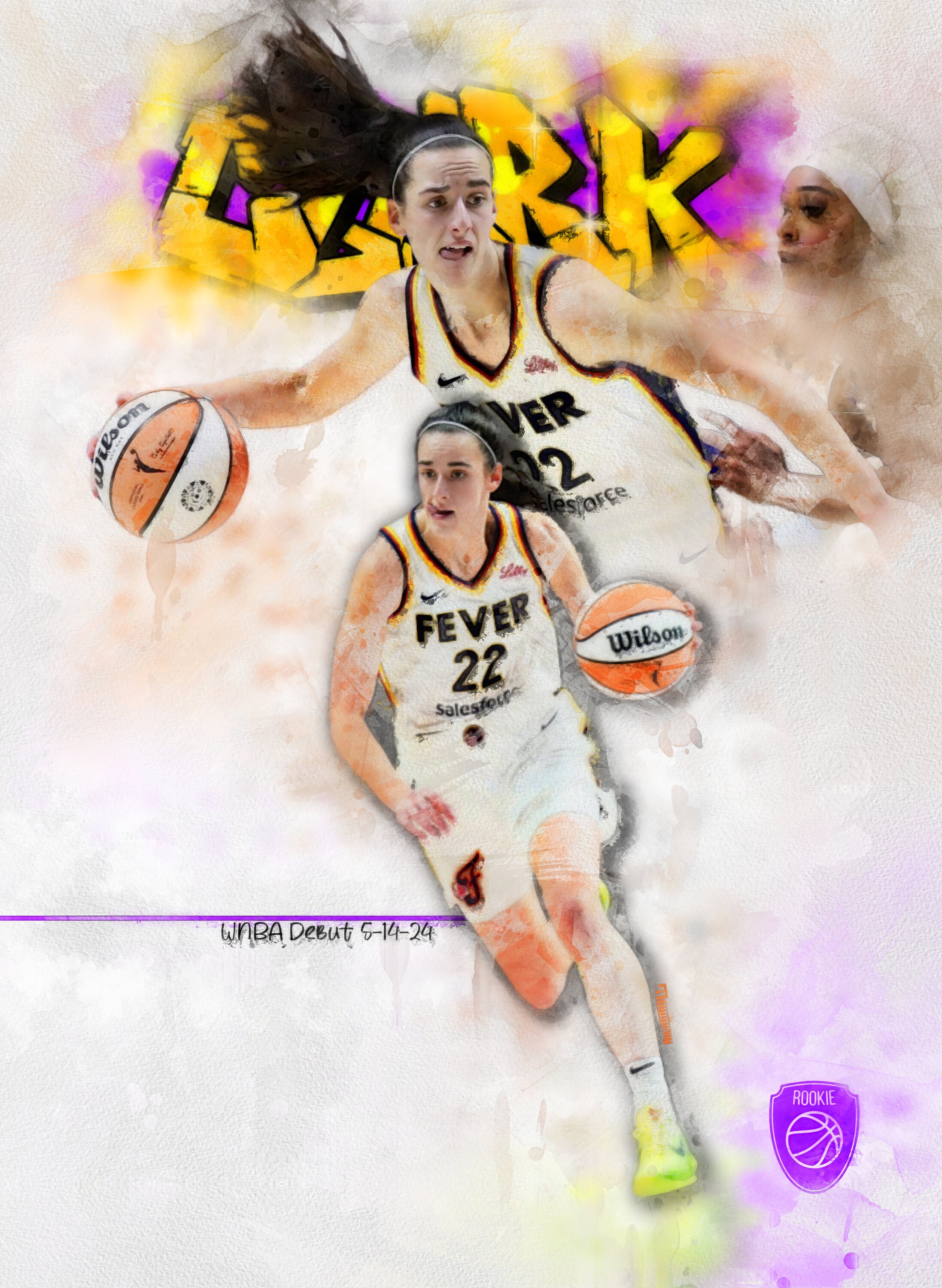 John Rudolph Signed Caitlin Clark Art Novelty Card Limited ed/100 - Etsy