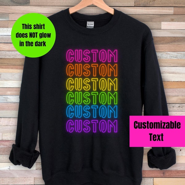 Neon Sweatshirt - Etsy