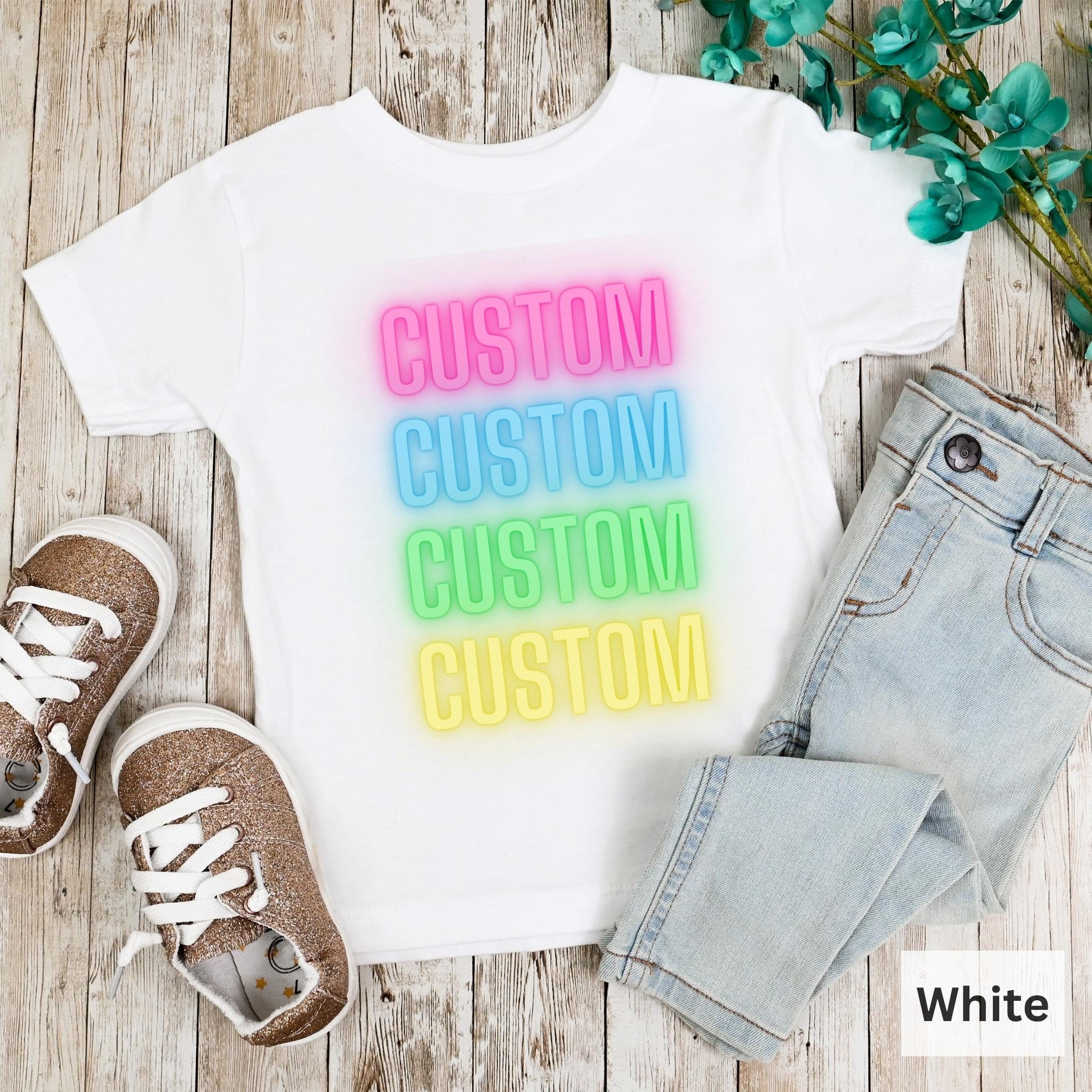 Custom Neon Text Shirt, Neon Glow Shirts, Personalized Glow Party ...