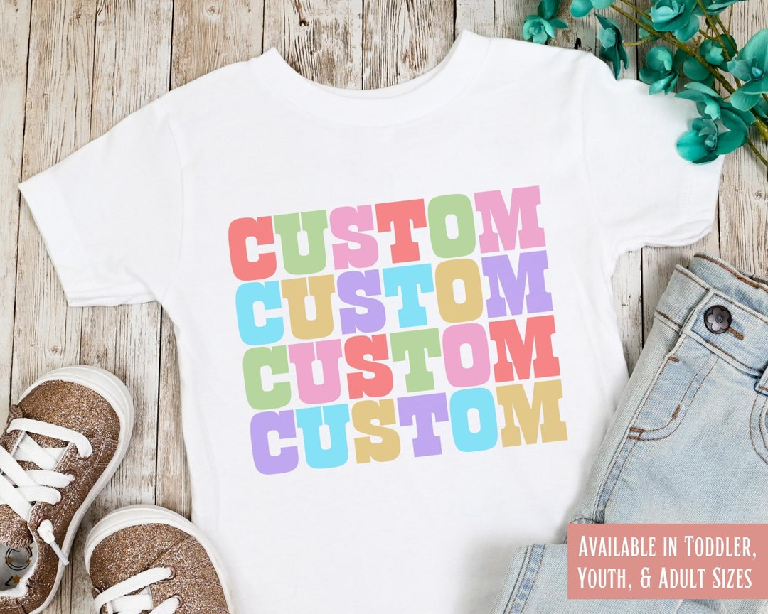 Custom Retro Font Shirt, Personalized Group Tee - Etsy