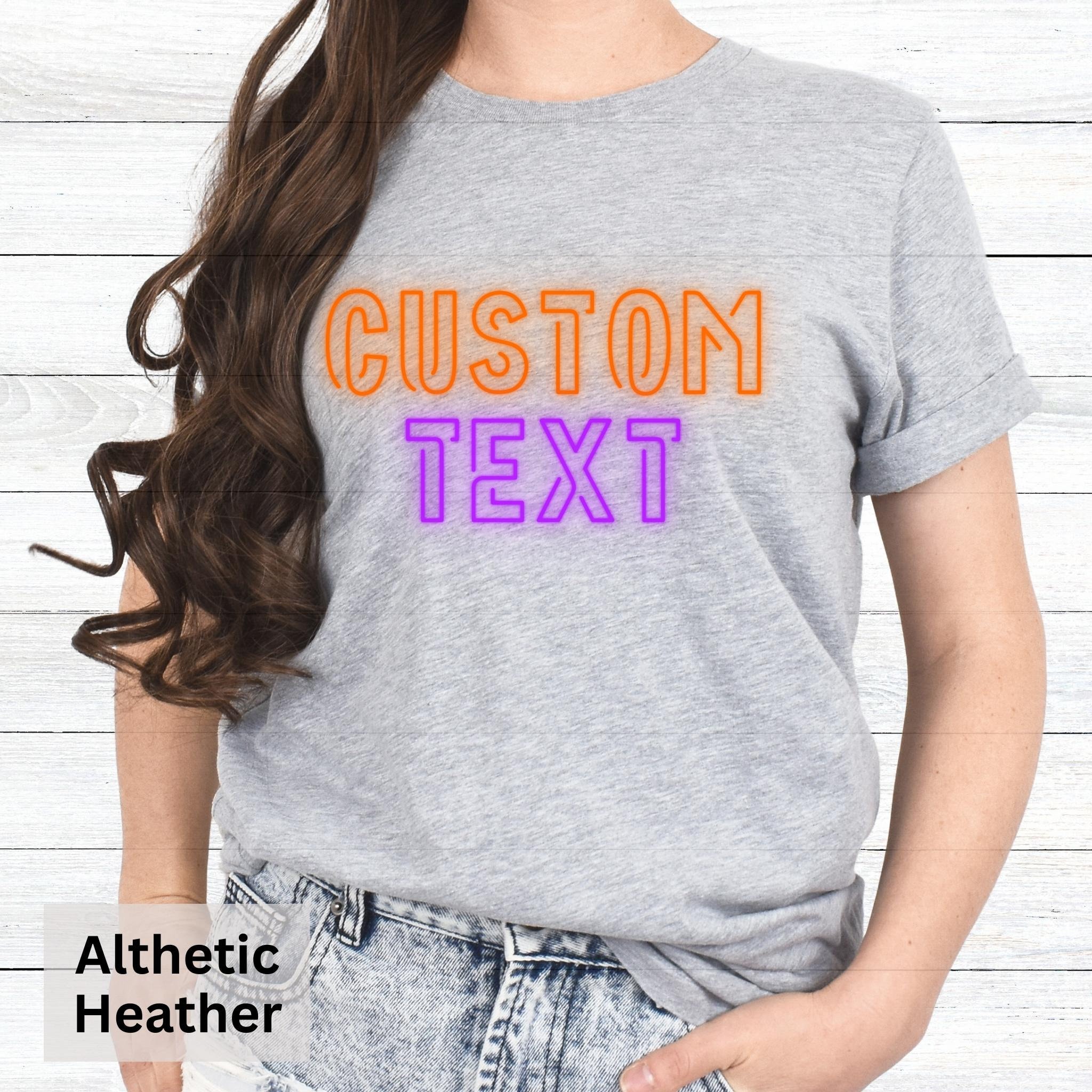 Custom Neon Glow Shirt, Personalized Glow Party Shirts, Family Glow ...