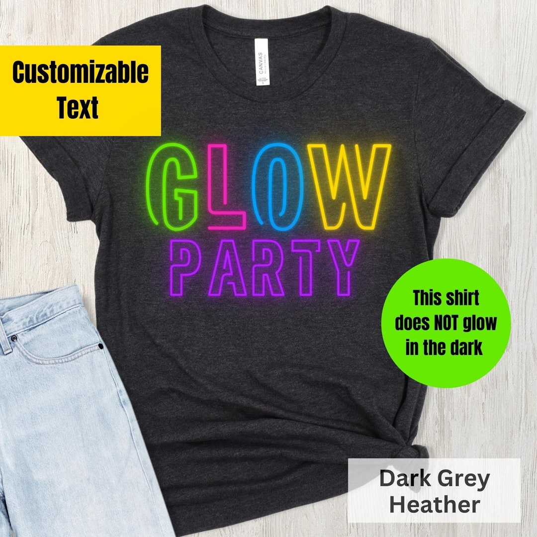 Custom Neon Glow Shirt, Personalized Glow Party Shirts, Family Glow ...