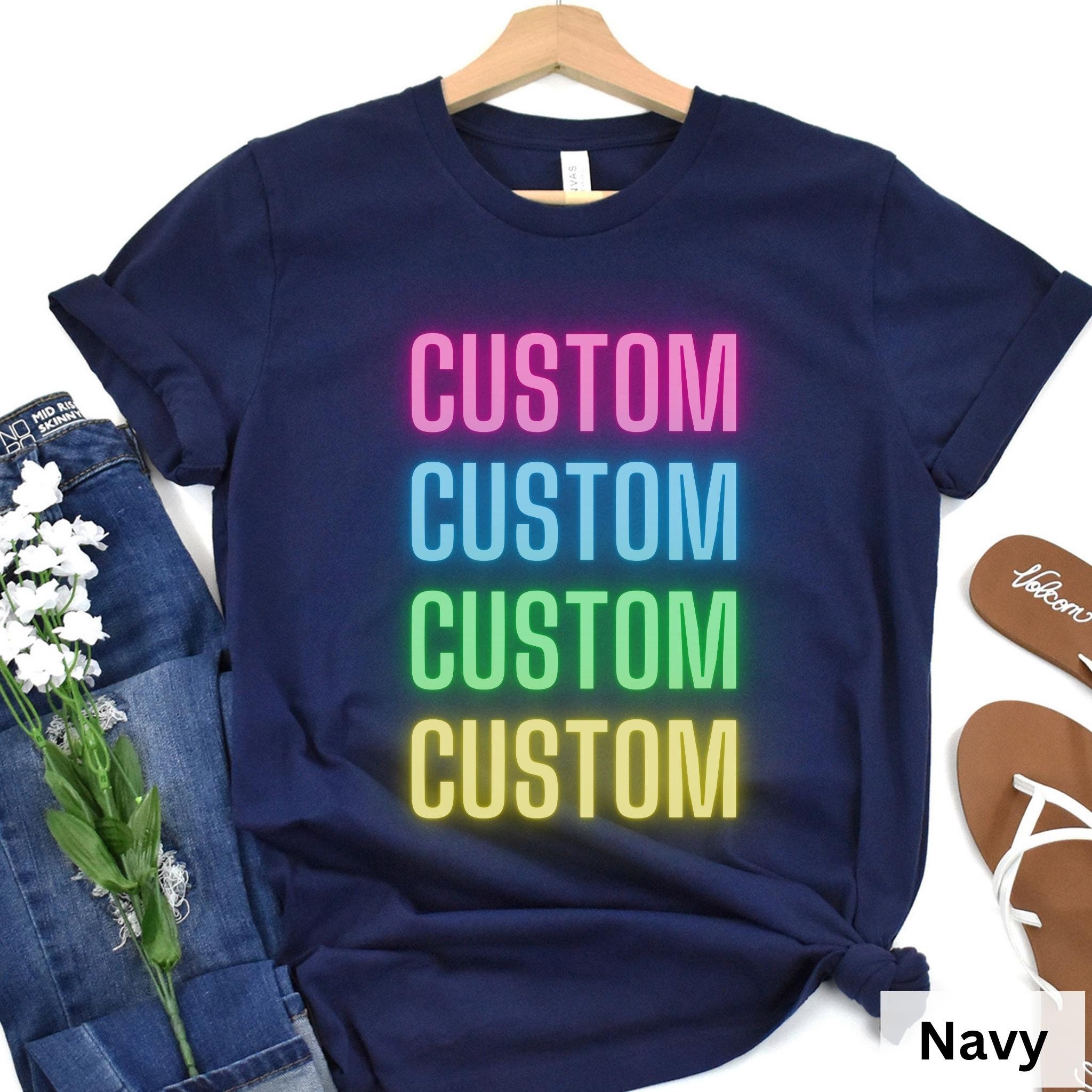 Custom Neon Text Shirt, Neon Glow Shirts, Personalized Glow Party ...
