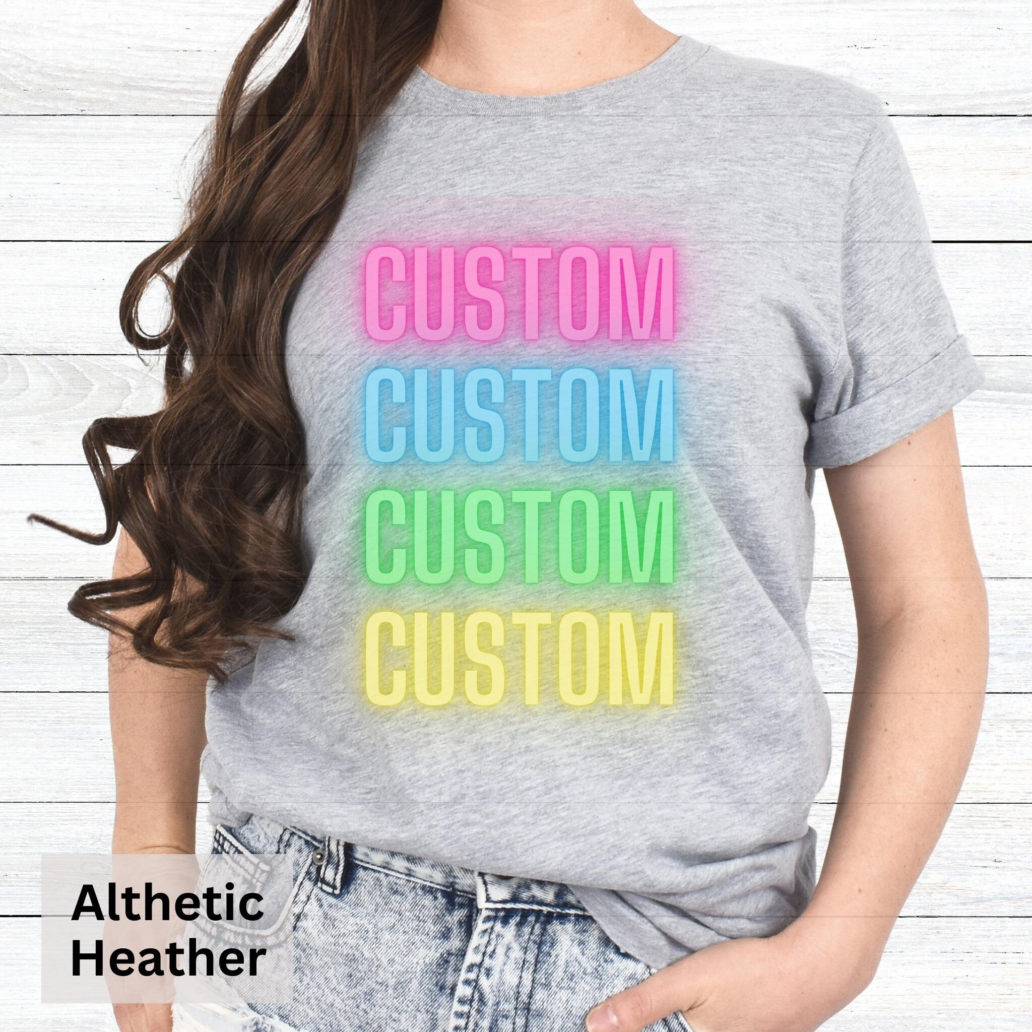 Custom Neon Text Shirt, Neon Glow Shirts, Personalized Glow Party ...