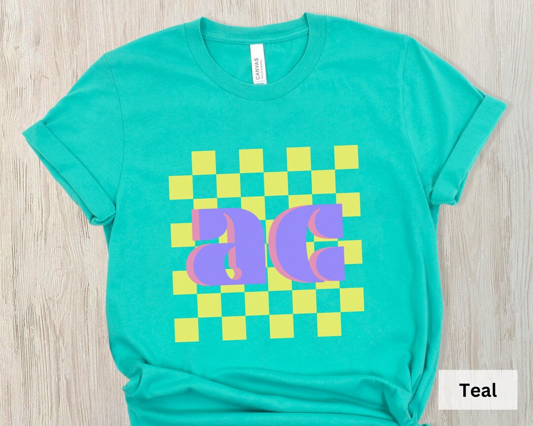 Retro Monogrammed T-shirt, Tween Custom Initial Shirt, Personalized ...