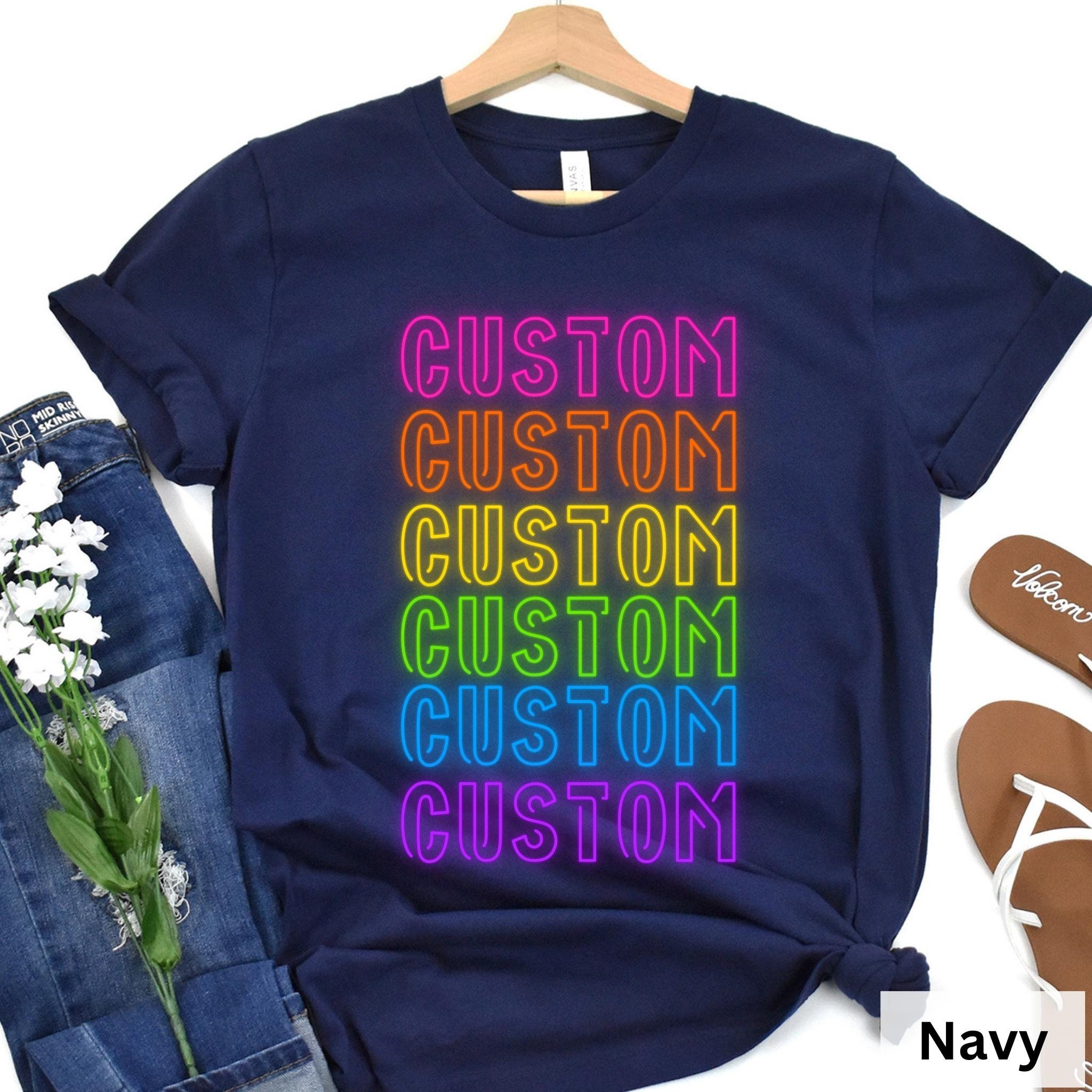 Custom Neon Glow Shirt, Personalized Glow Party Shirts, Family Glow ...