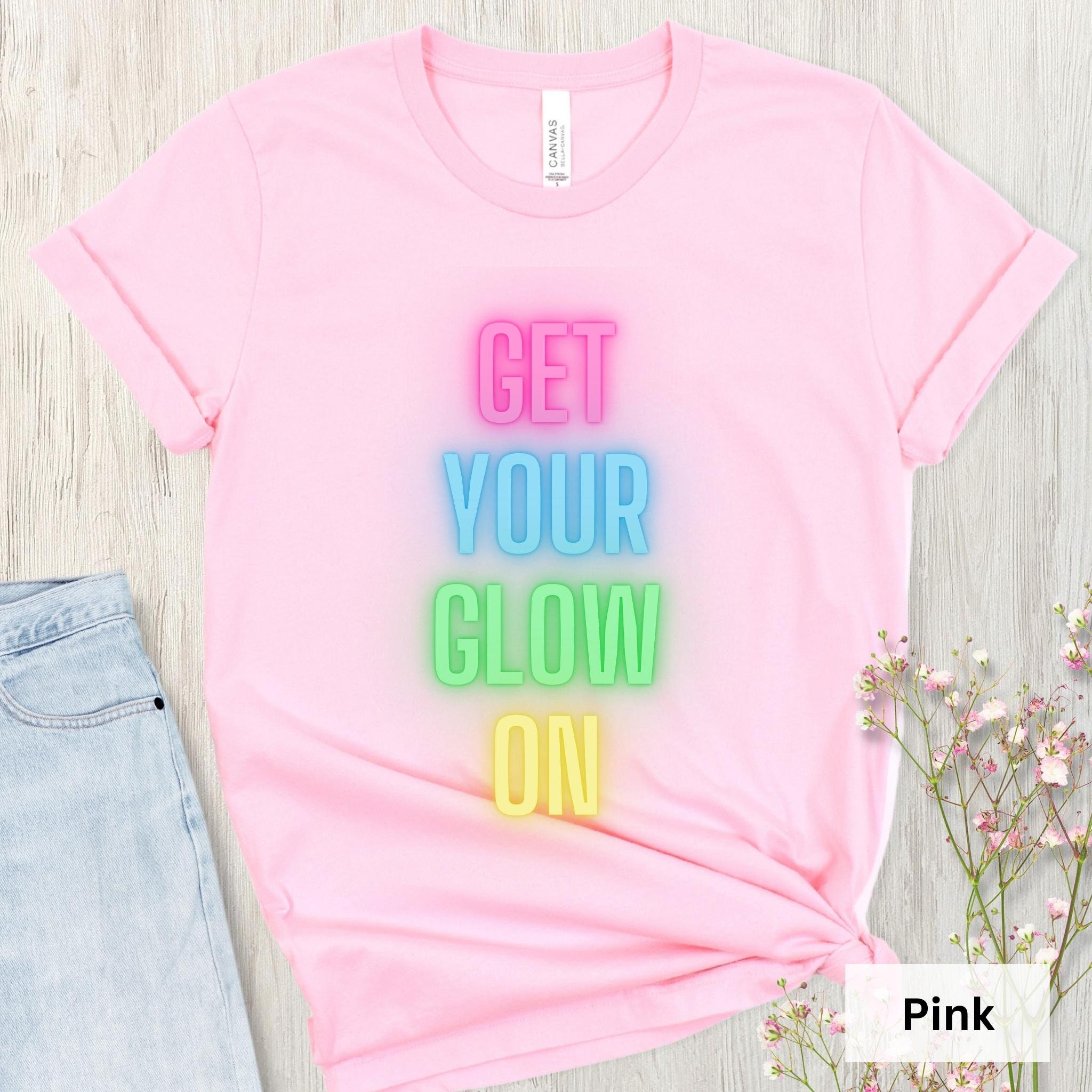 Custom Neon Text Shirt, Neon Glow Shirts, Personalized Glow Party ...