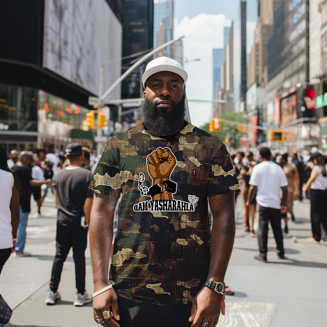 Hebrew Israelite Clothing for Men, Qam Yasharahla, Black Hebrew ...