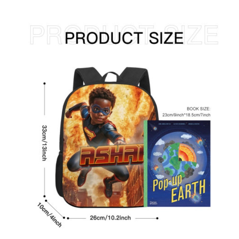 Personalized Superhero Backpack: Custom Name School Bag - Etsy