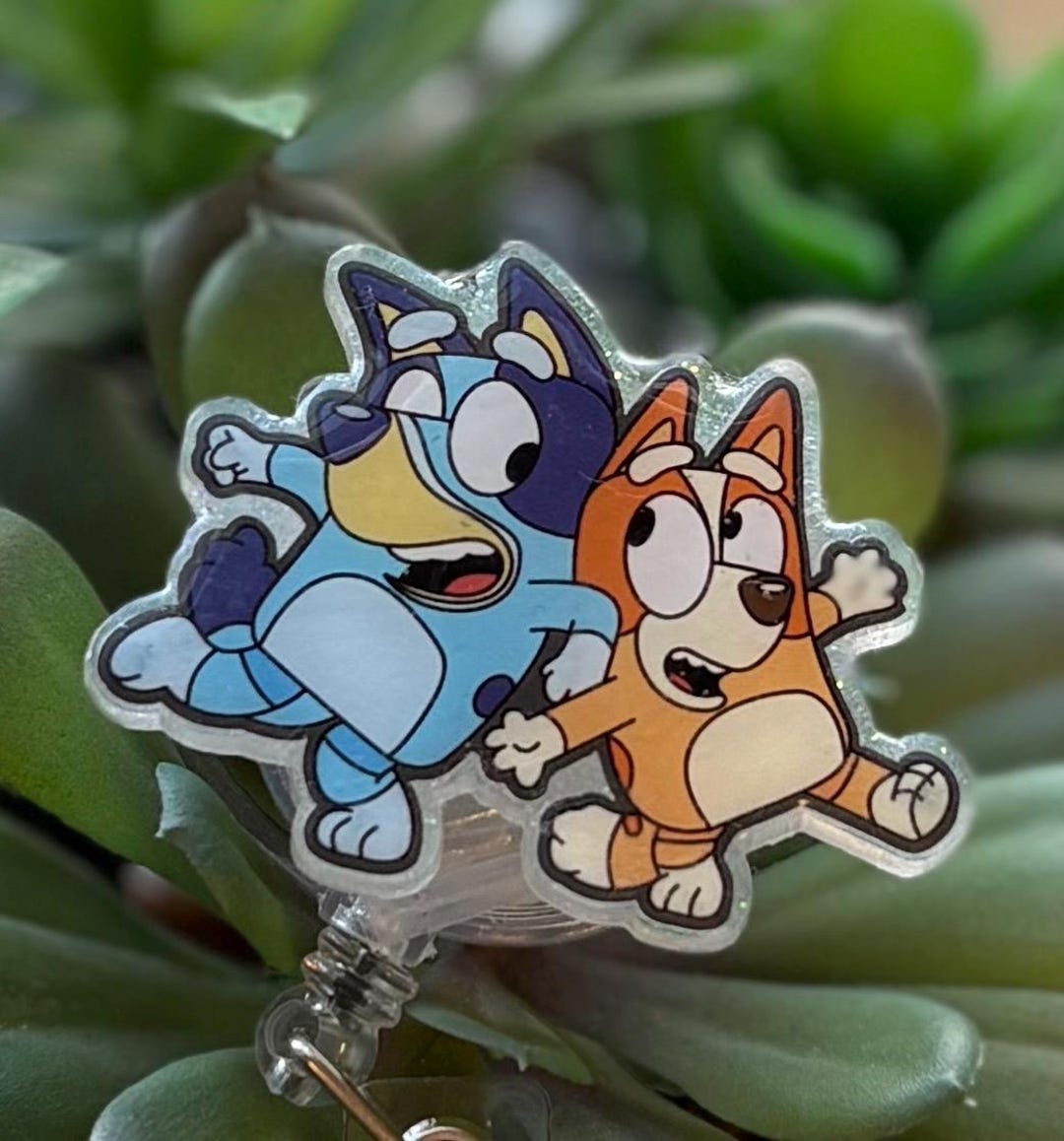 Bluey & Bingo Badge Reel/pin - Etsy