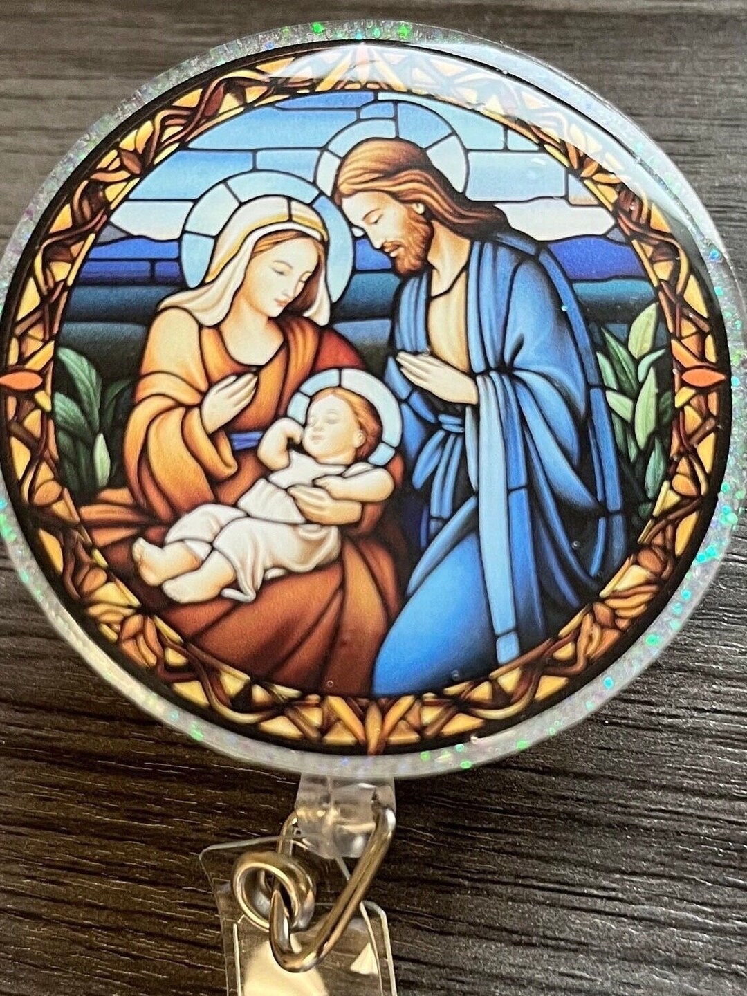 Holy Family Nativity Badge Reel/pin - Etsy