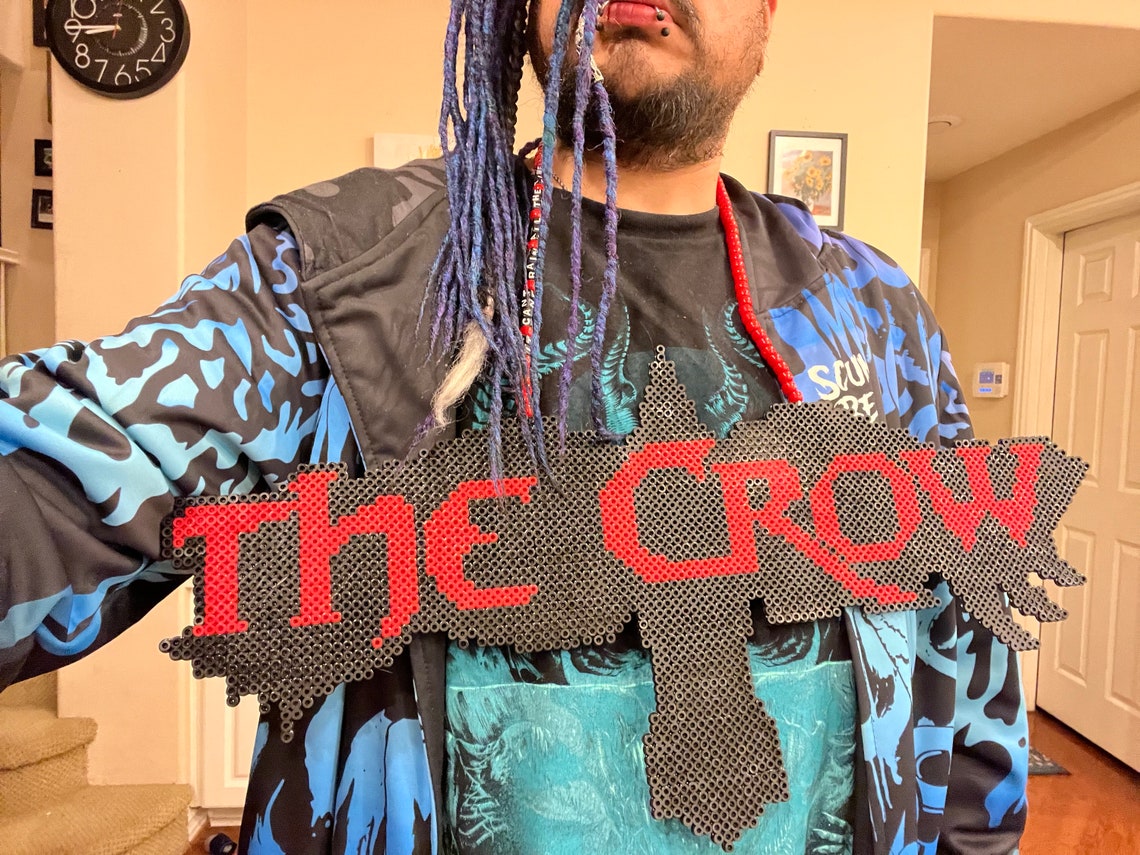 The Crow. Perler. Crow. Horror. Beaded Necklace. - Etsy