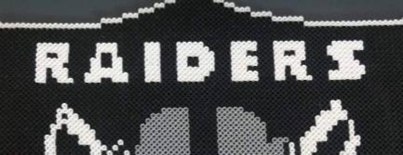 Raiders, NFL, Handmade, Perler, Plaque Logo Canvas 16x20 - Etsy
