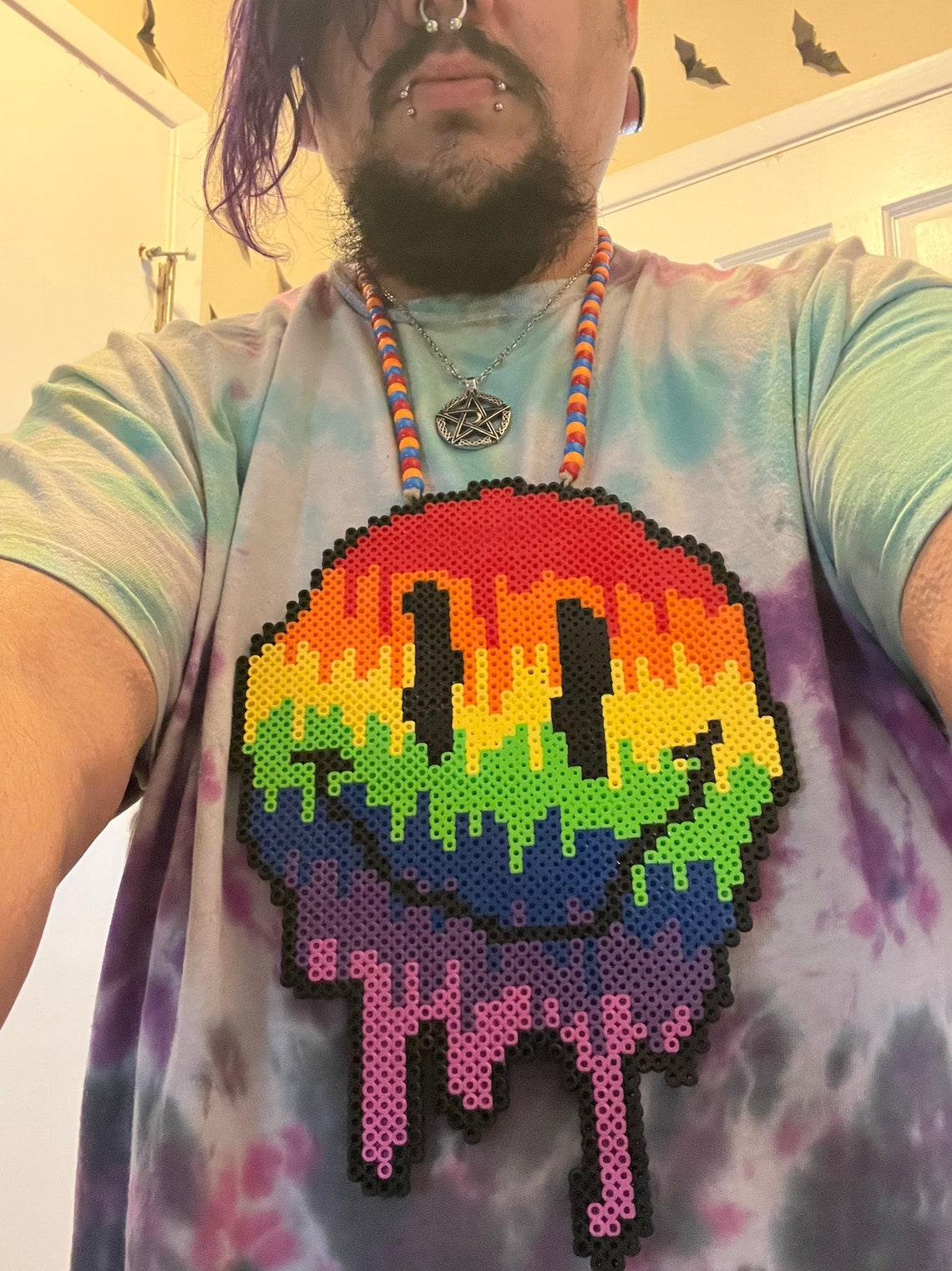 Trippy, Smiley Face, Melty Face, Perler - Etsy