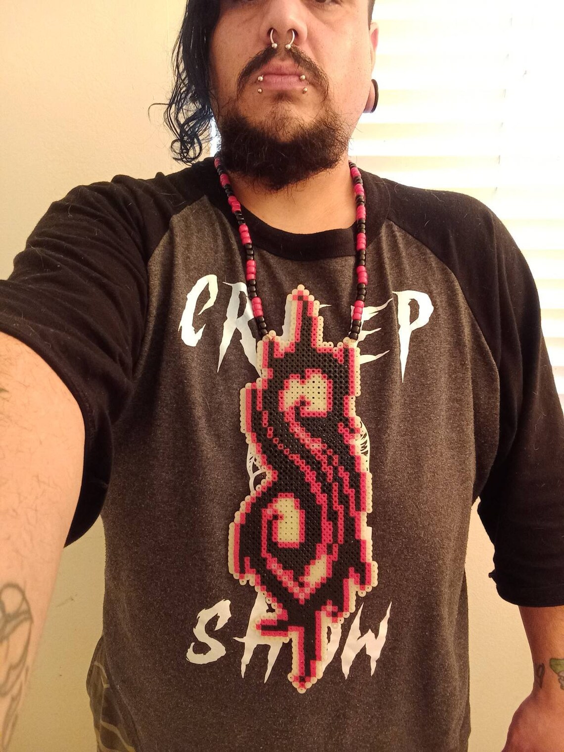 Slipknot, Tribal, Triple S Logo, Perler, Necklace, Glow in the Dark ...
