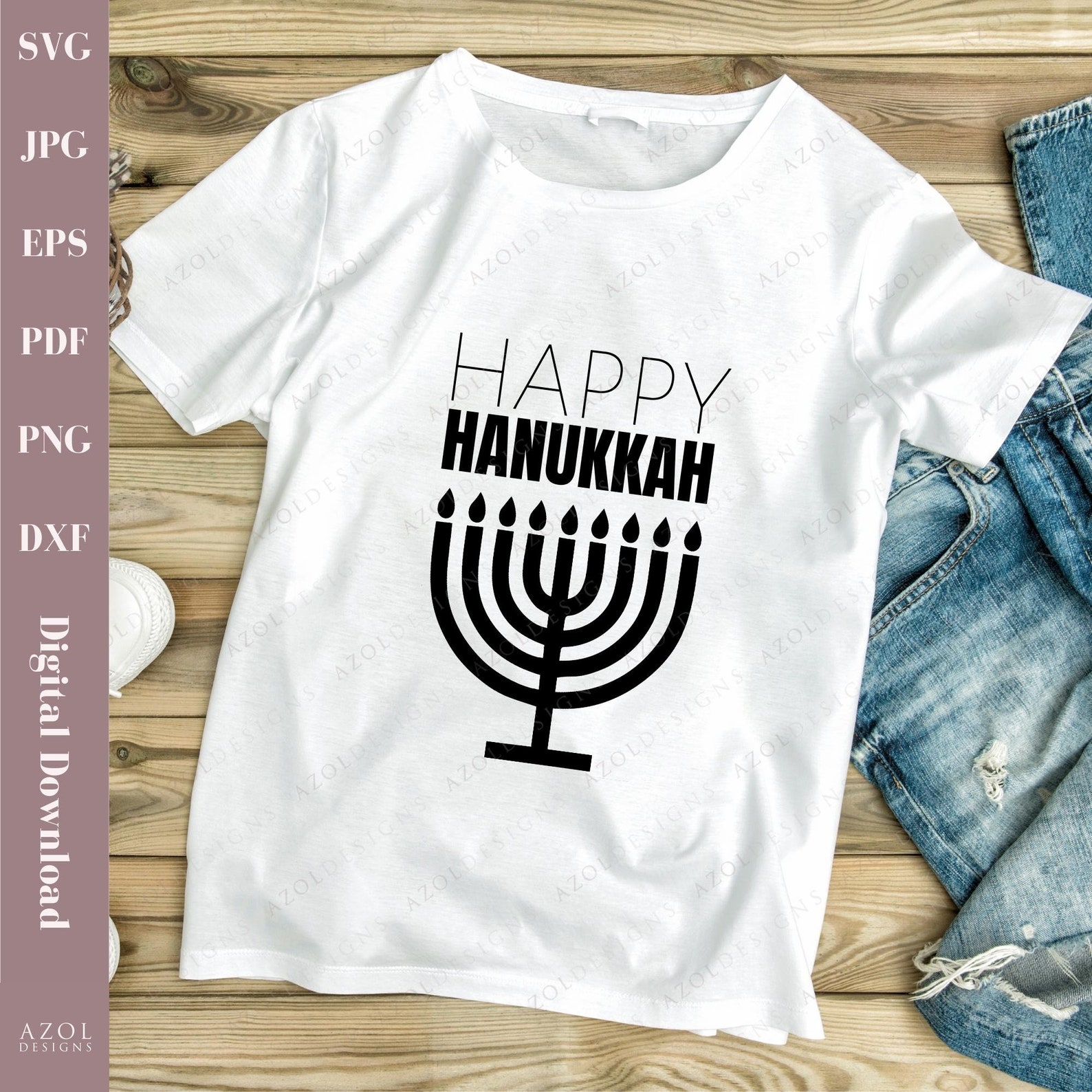 Hanukkah Svg, Jewish Svg Files for Cricut, Hebrew Svg, Chanukah Svg ...