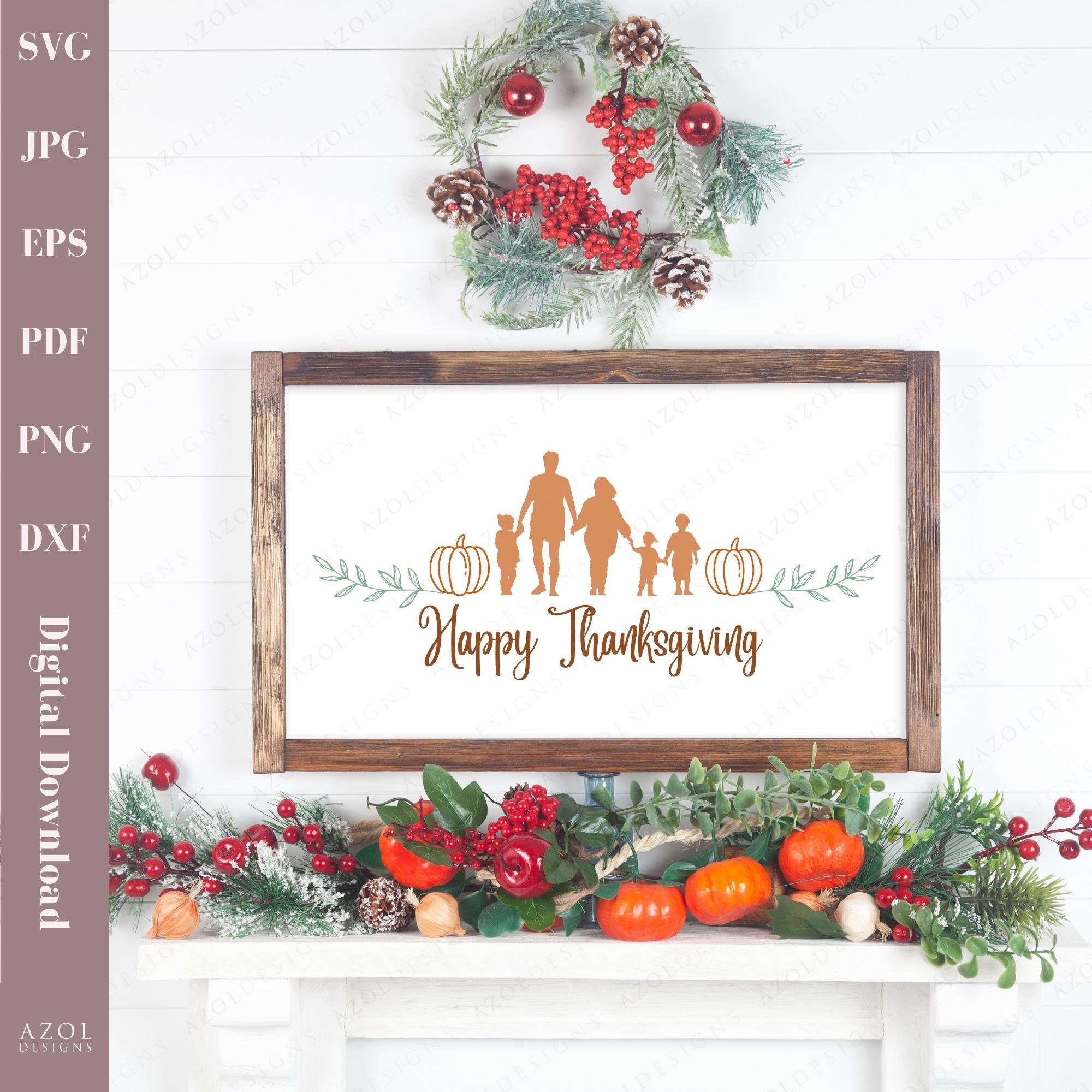 Happy Thanksgiving Script SVG, Fall SVG, Digital Download, Cricut ...