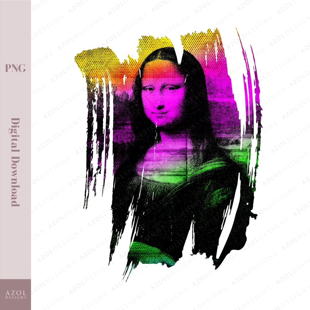 Famous Art Prints Digital, Mona Lisa Png ,famous Painting, Pop Art ...