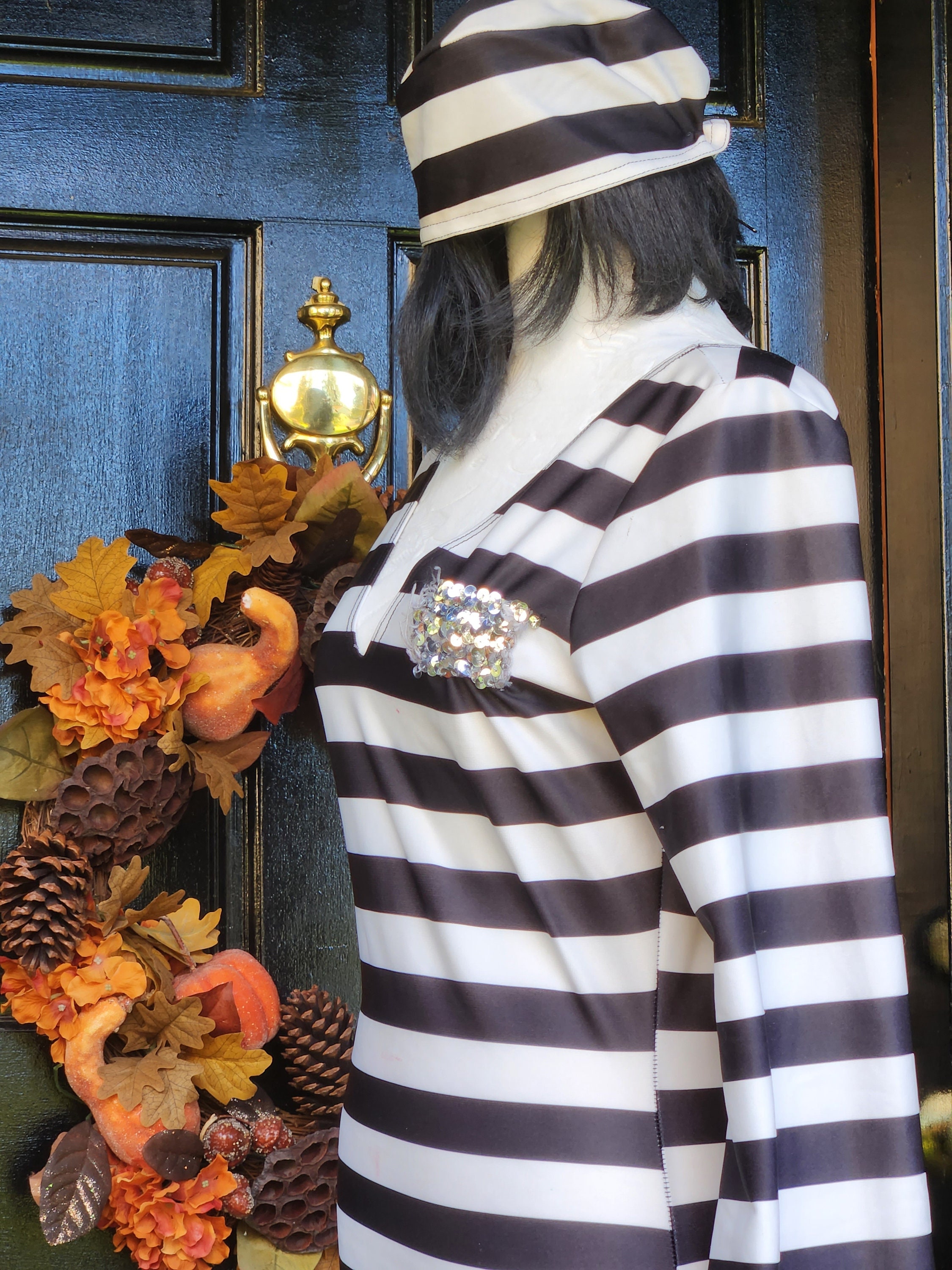 Halloween Sexy Prisoner/inmate/jailbird Costume W/bling! - Etsy