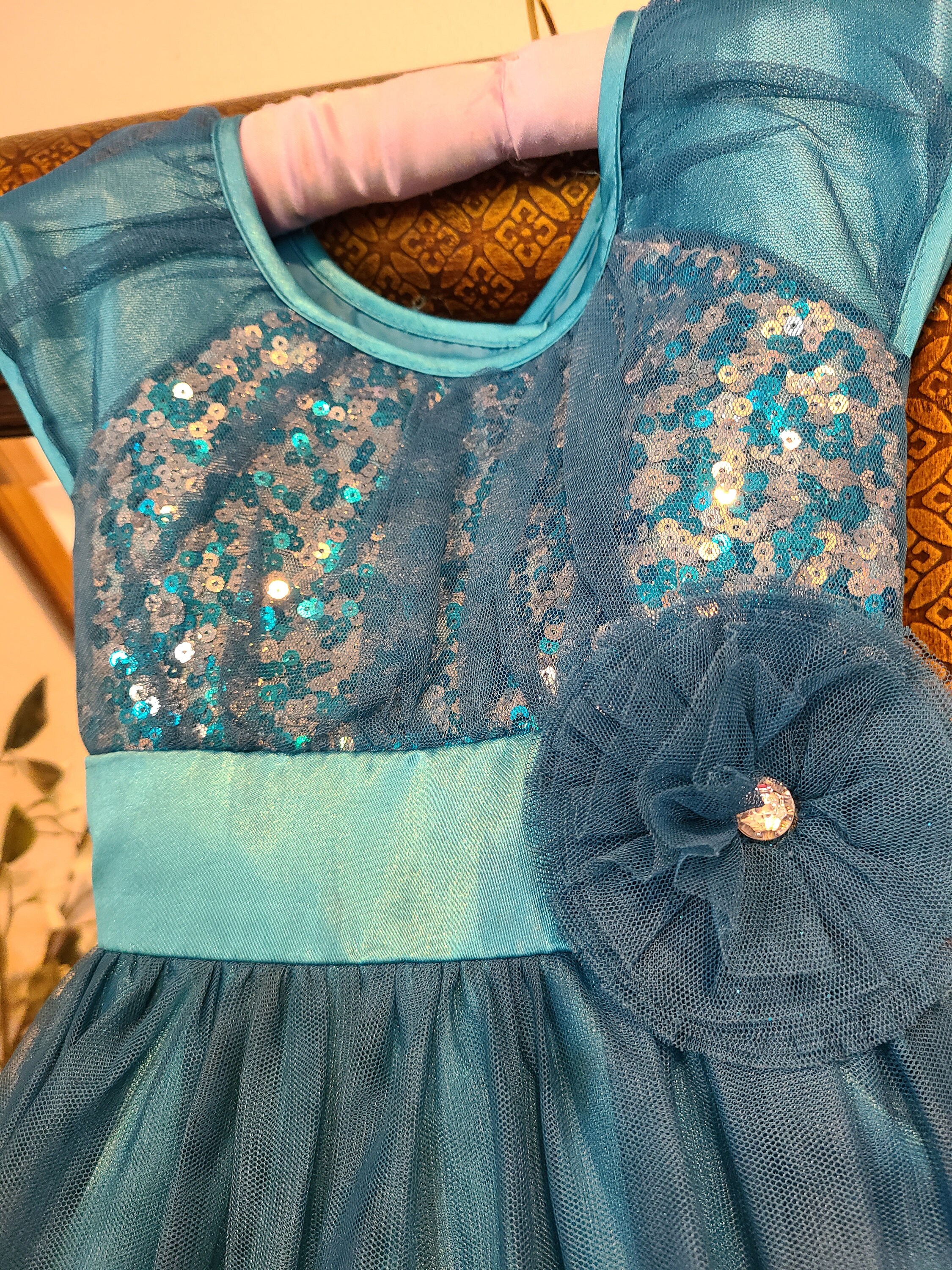 Jona Michelle Girls Turquoise Party Dress Size 7 - Etsy