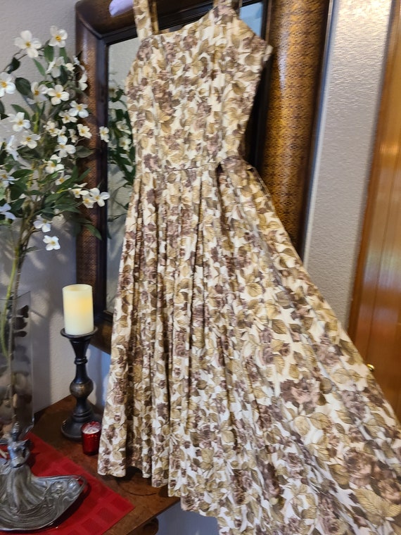 vintage 60s brown floral - Gem