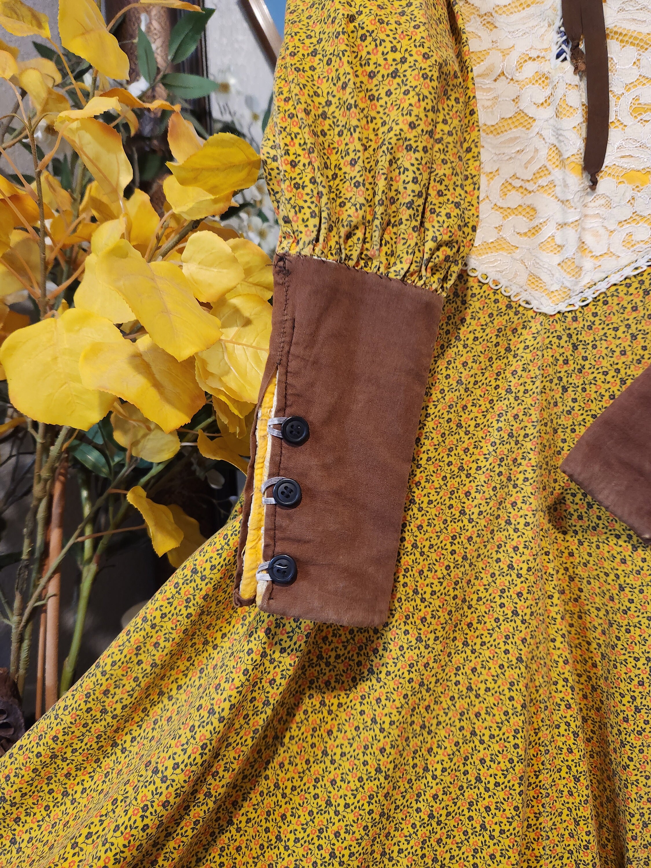 RARE! Vintage 70's Gunne Sax Style Yellow Calico Prairie Costume - Etsy