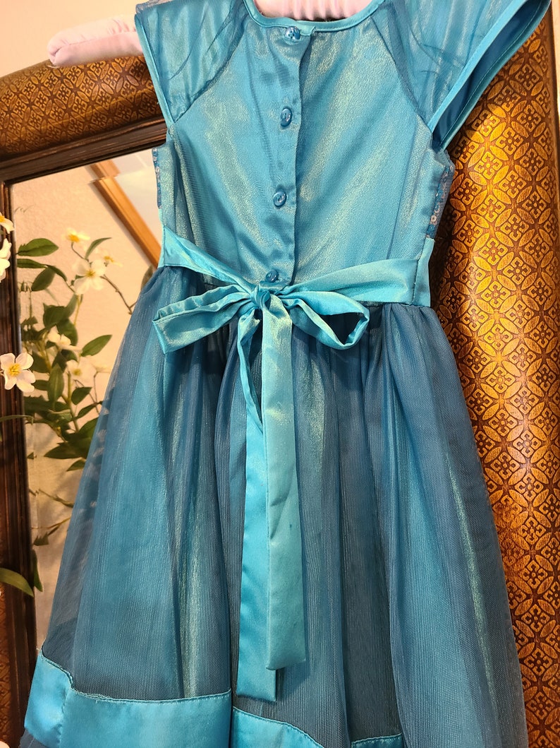 Jona Michelle Girls Turquoise Party Dress Size 7 - Etsy