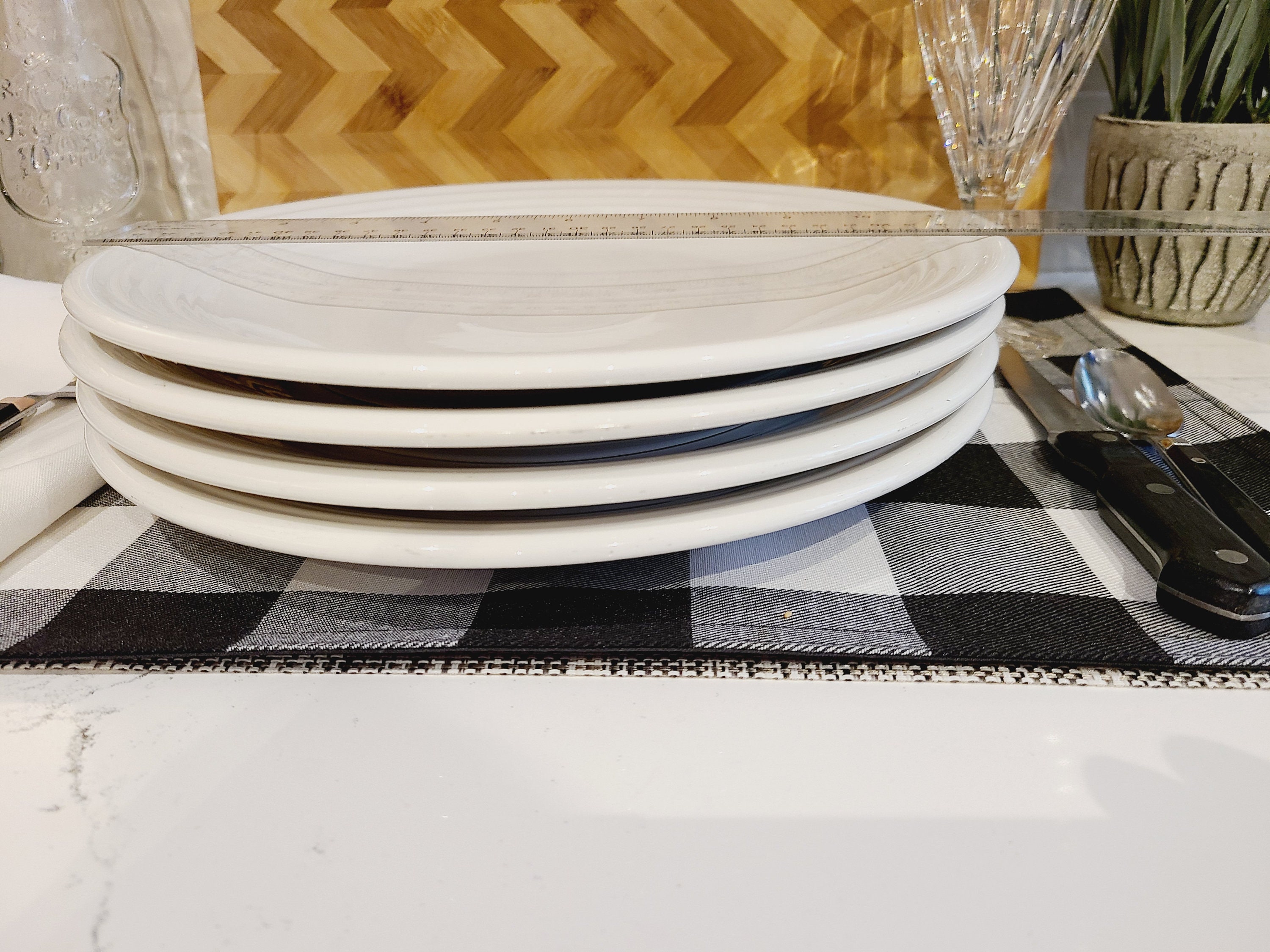 Vintage Fiesta White Set of 4 Dinner Plates - Etsy