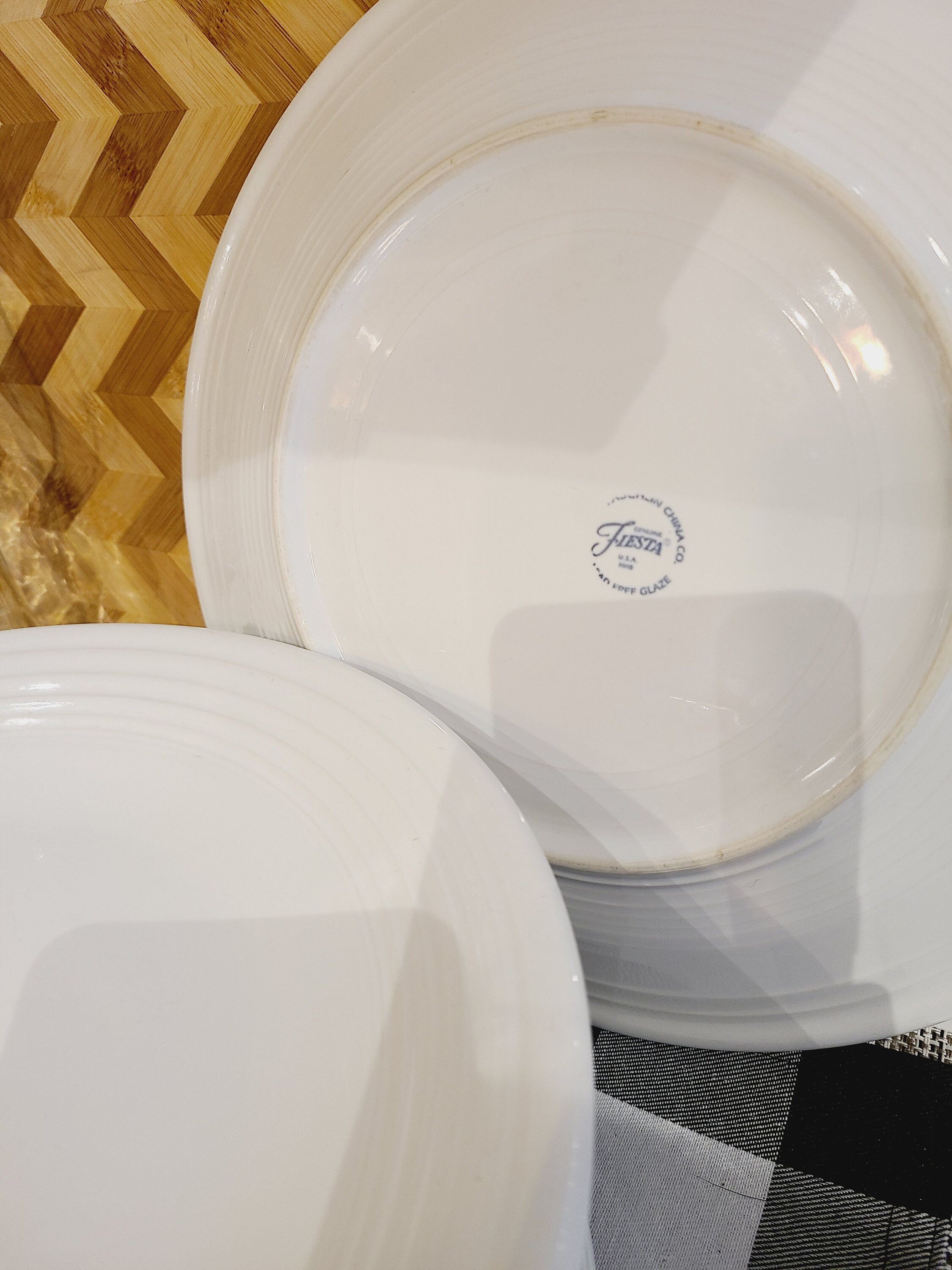 Vintage Fiesta White Set of 4 Dinner Plates - Etsy